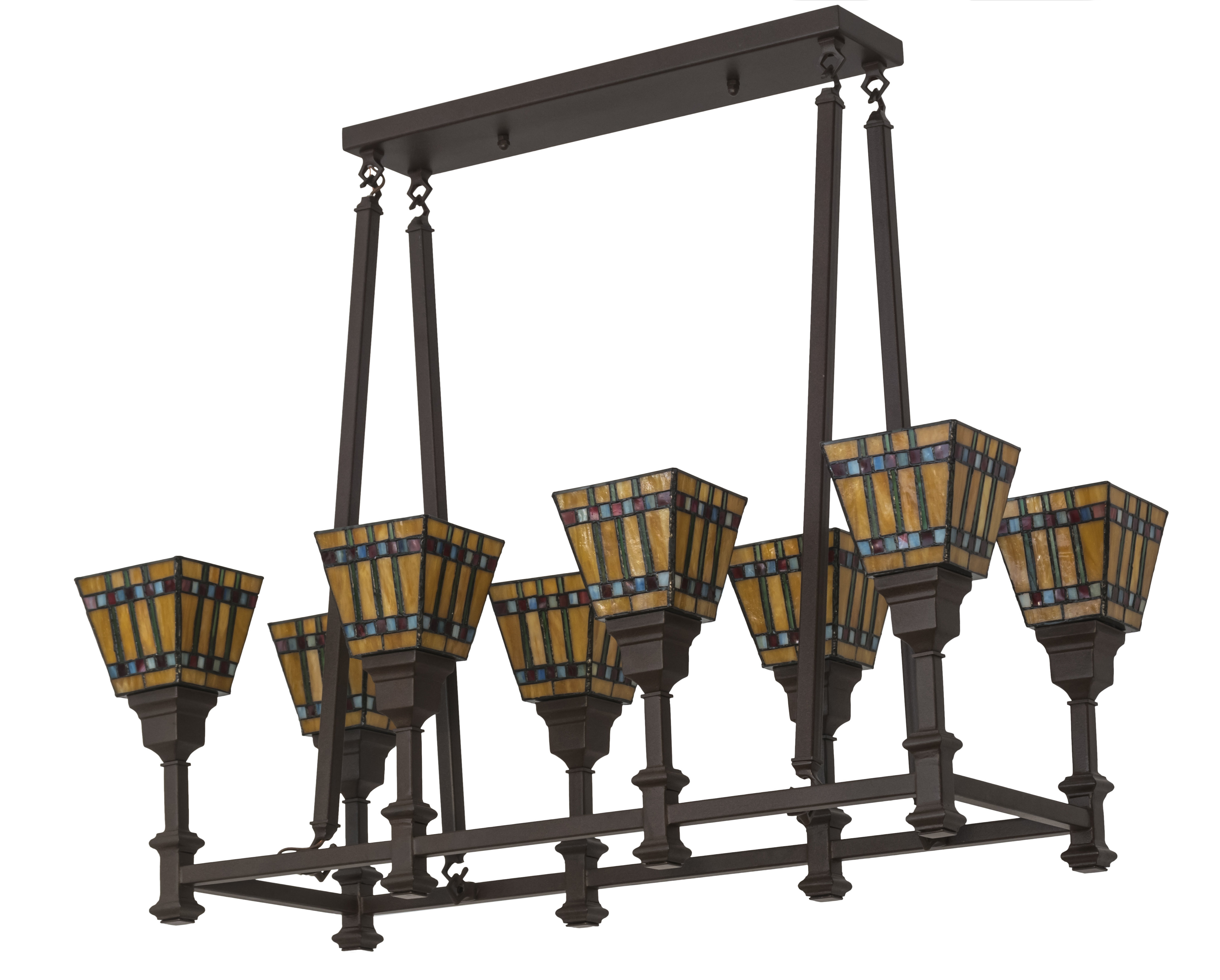 Meyda Lighting 38"L Prairie Corn 8 LT Oblong Chandelier | Perigold