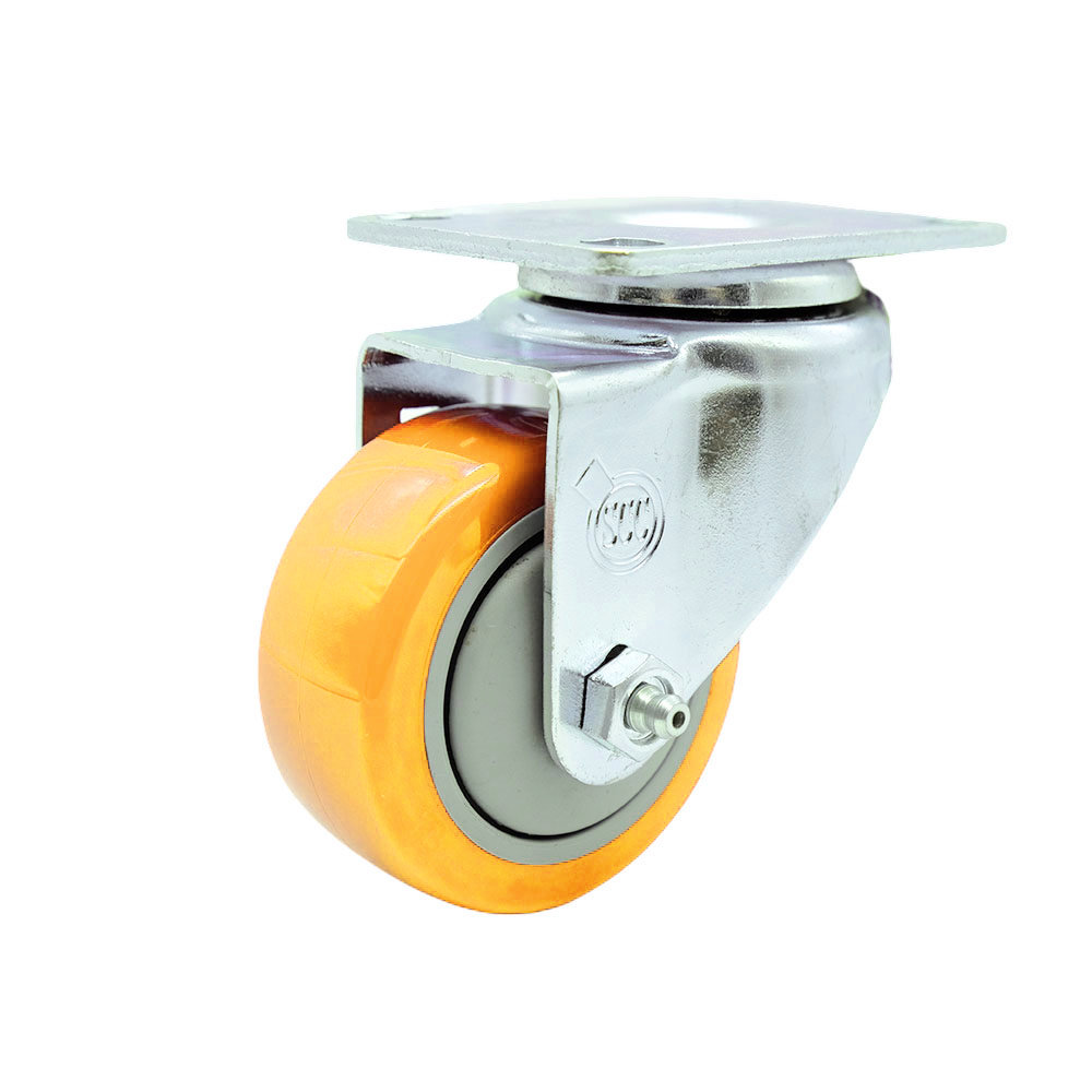 Service Caster 3.5 Inch Yellow Polyurethane Wheel Swivel Top Plate ...