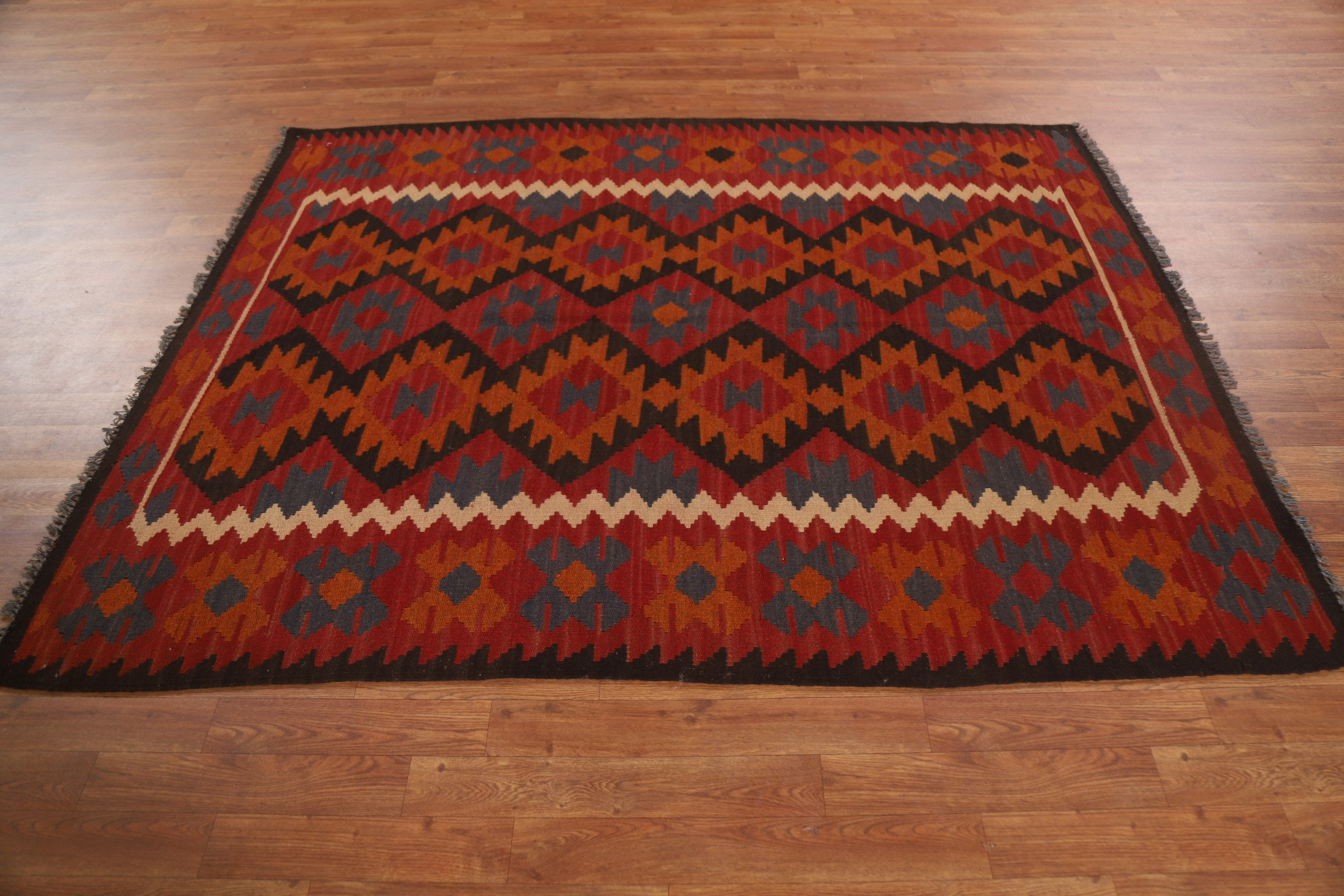 Foundry Select Geometric Kilim Oriental Area Rug 5x7 | Wayfair