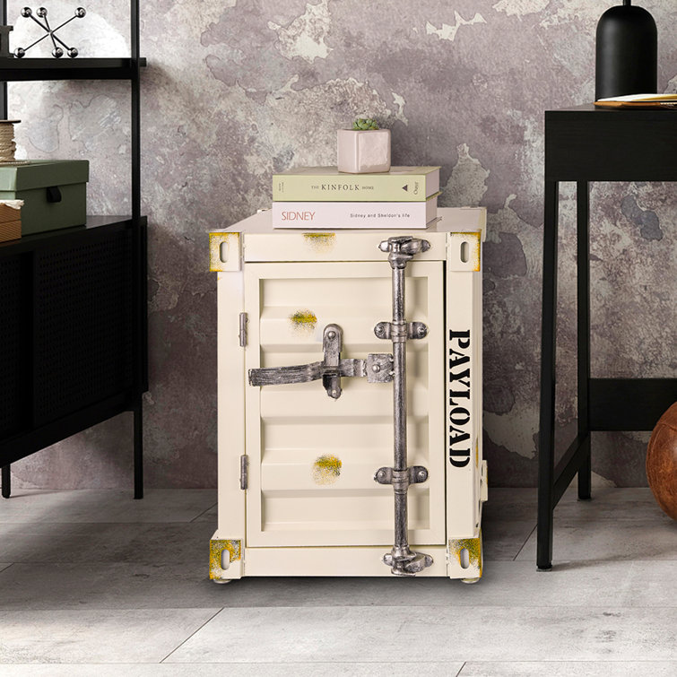 Williston Forge Jearldean Industrial Iron Retro Style Container Side ...