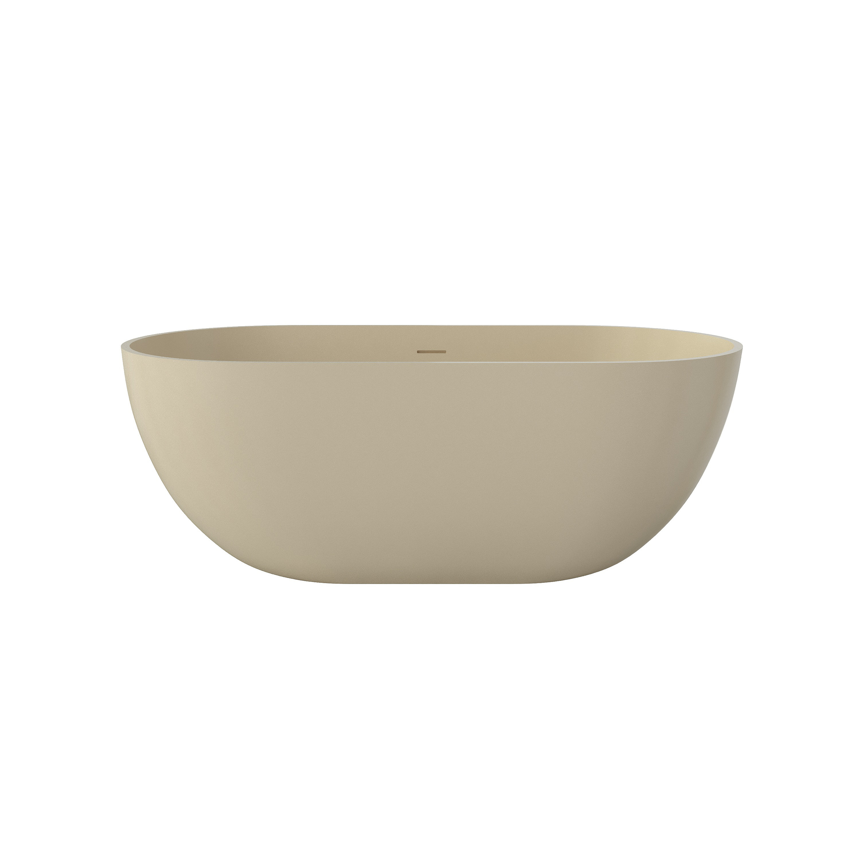 Fslefay 59'' Freestanding Bathtub Solid Surface Deep Soaking Tubs | Wayfair