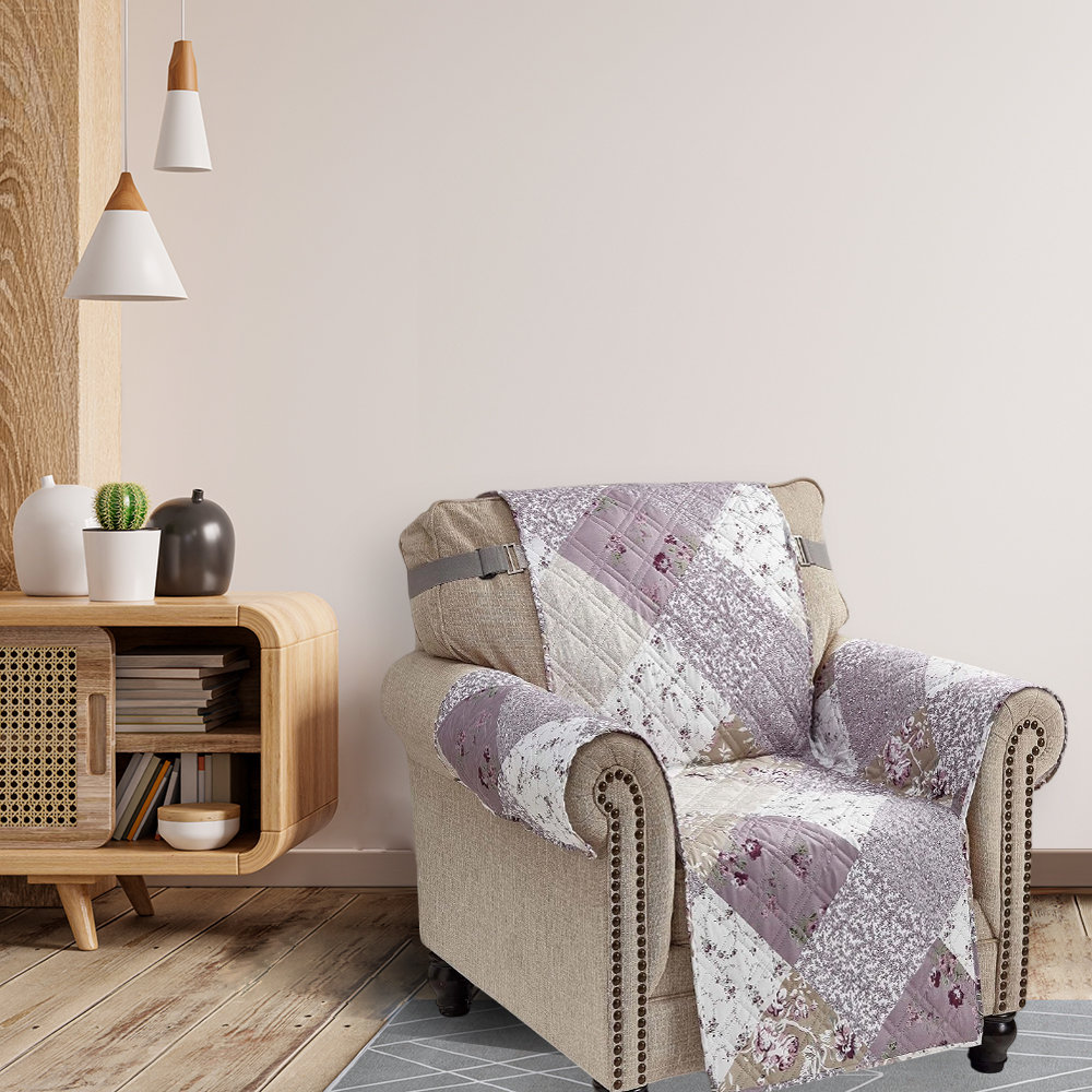 Red Barrel Studio Couch Cover, Non-Slip Washable Quilted Sofa Cover ...