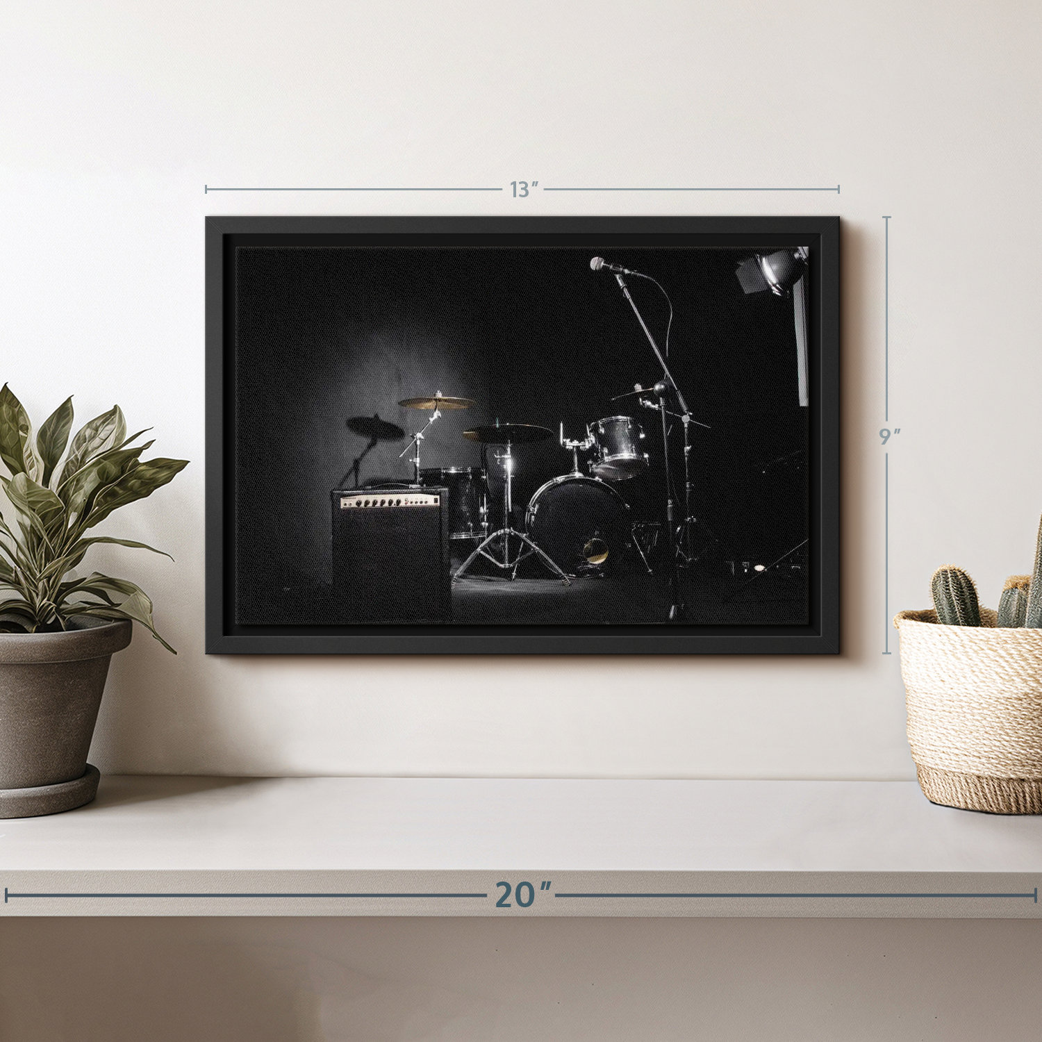 Latitude Run® Dark Musical Instruments Canvas Print | Wayfair