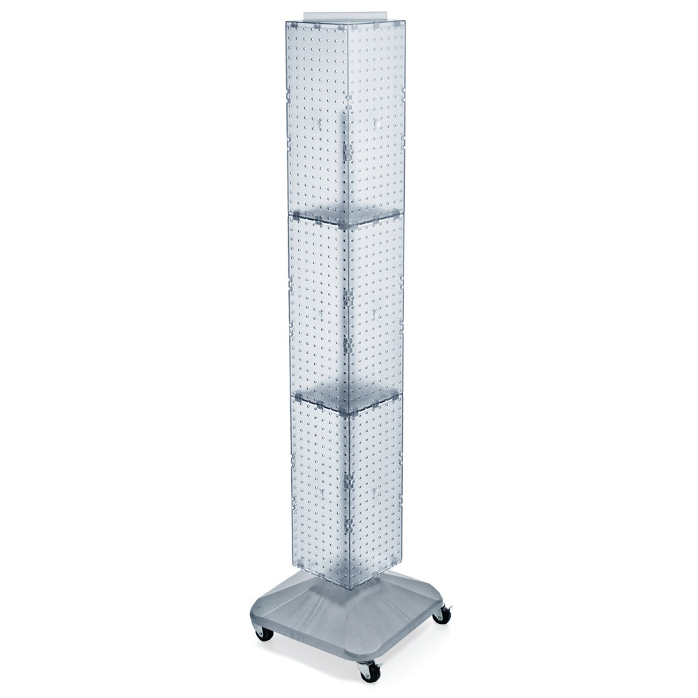 Azar Displays Four-Sided Pegboard Floor Display on Wheeled Revolving ...