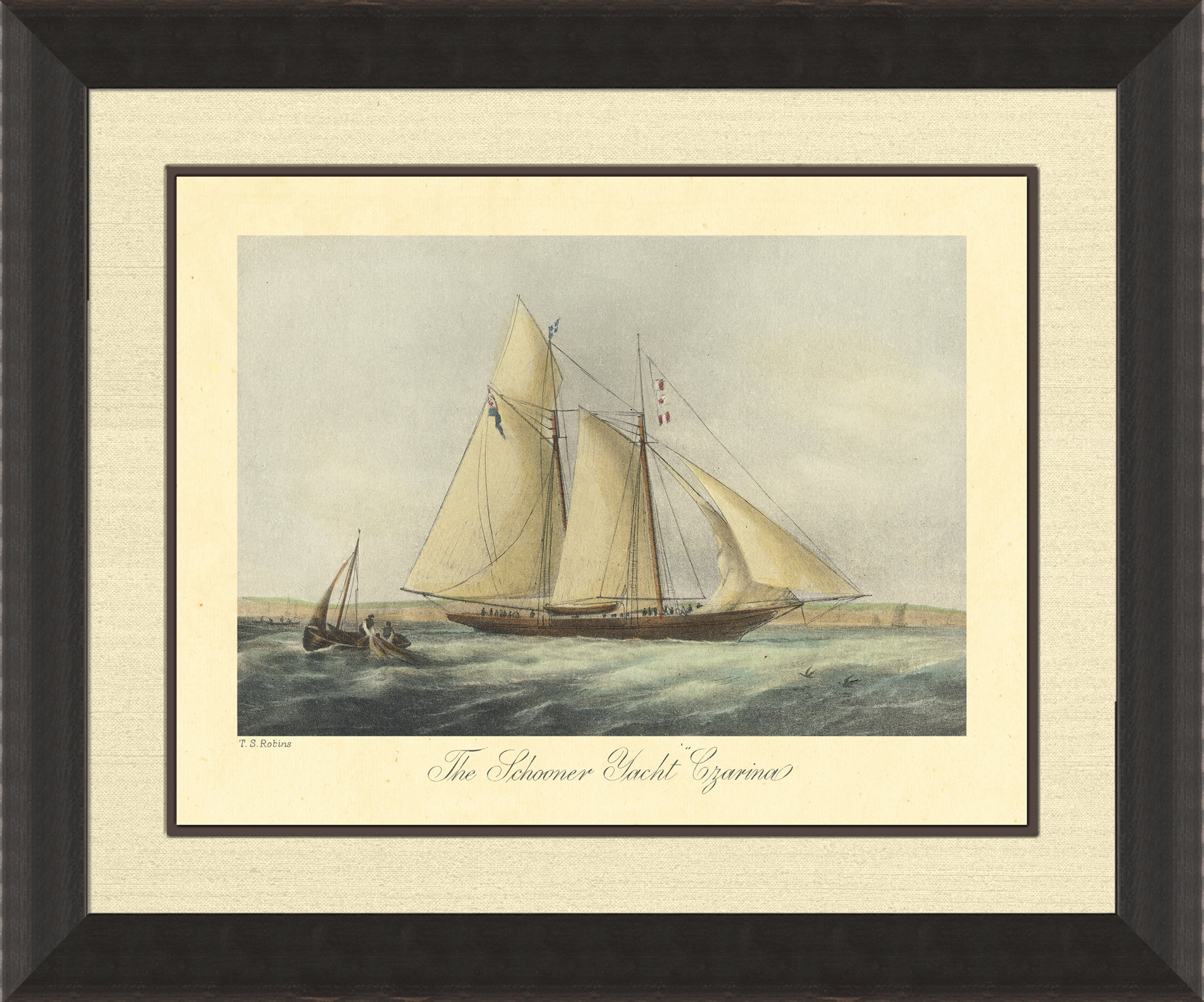 Wendover Art Group The Schconer Yacht Charina - Picture Frame Painting ...