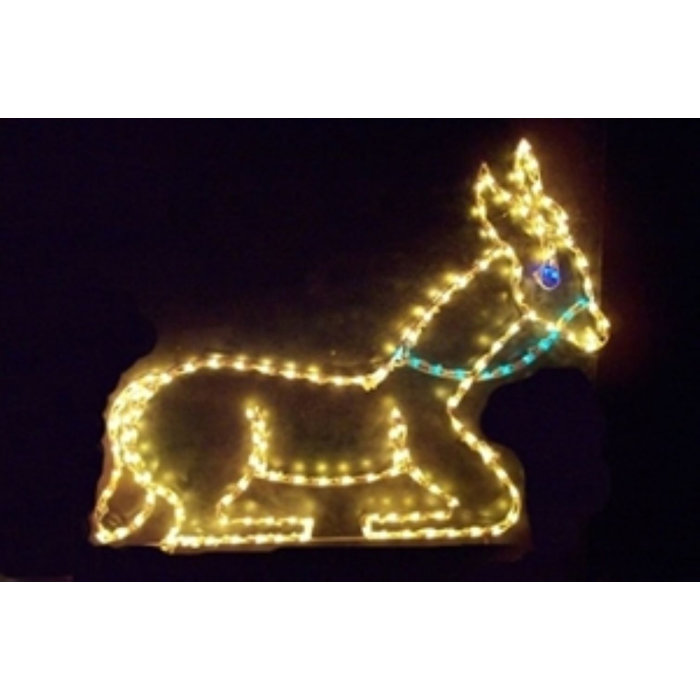 Lori's Lighted D'Lites Sitting Donkey Nativity Christmas Holiday ...