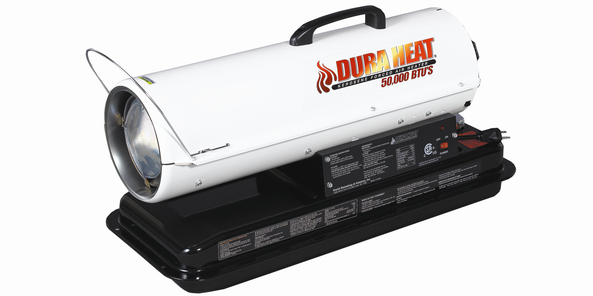 DuraHeat Dura Heat 50,000 BTU Kerosene Forced Air Heater, Indoor/Outdoor Use - DFA50 | Wayfair