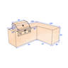 Arlmont & Co. Outdoor Kitchen Cover 600D Waterproof - Left - Kitchen ...