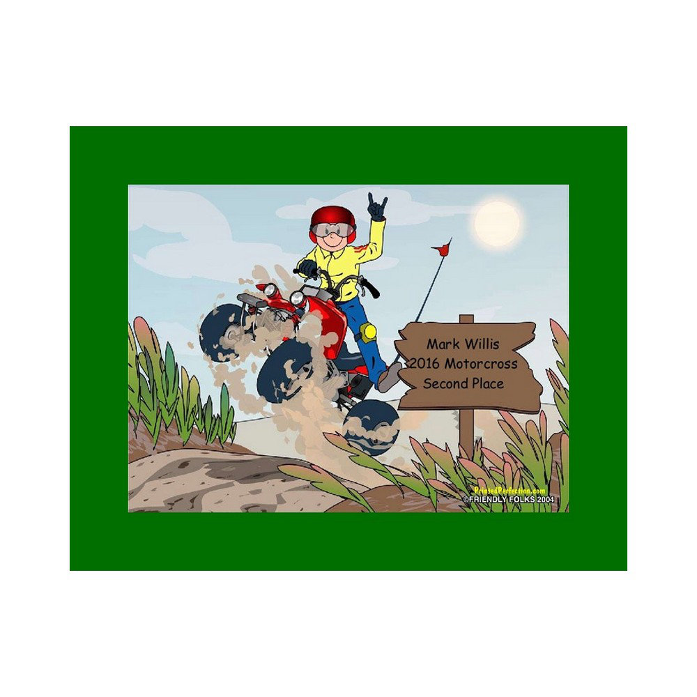 Printed Perfection Personalized ATV Rider - Male Cartoon Caricature ...