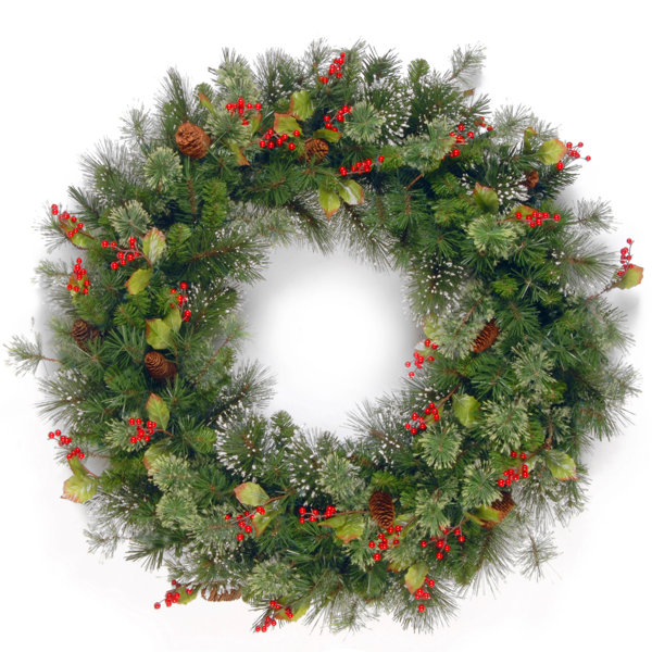 The Seasonal Aisle Wintry Pine 36" Wreath with Cones & Berries ...