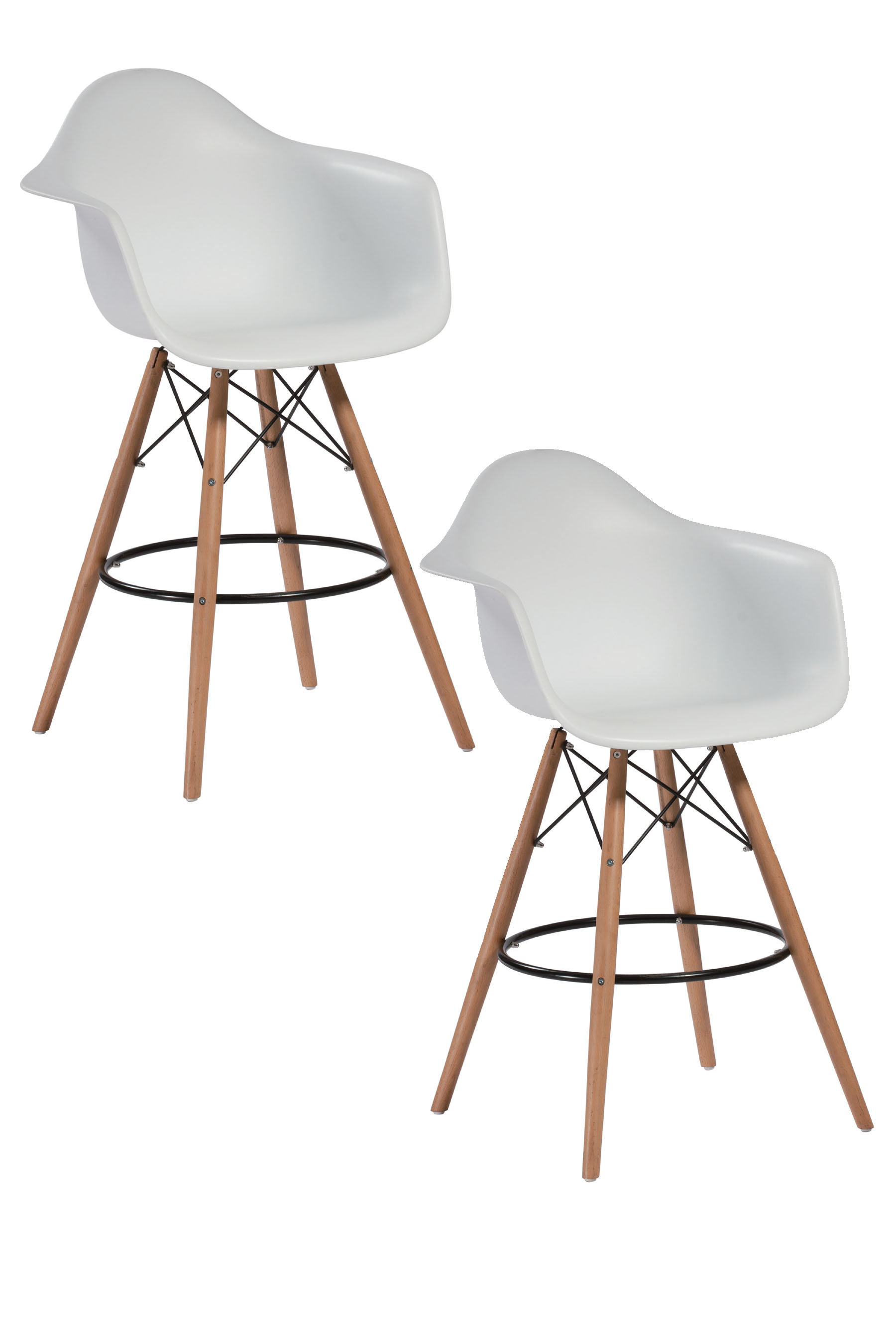 George Oliver Pangea Home Mid-Century Daphney Accent Stool - Modern Bar ...