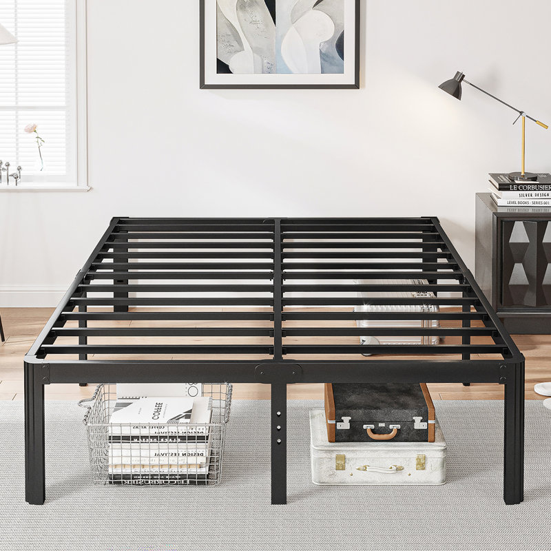 Millwood Pines Roseann 18'' Heavy Duty Steel Platform Bed Frame with ...