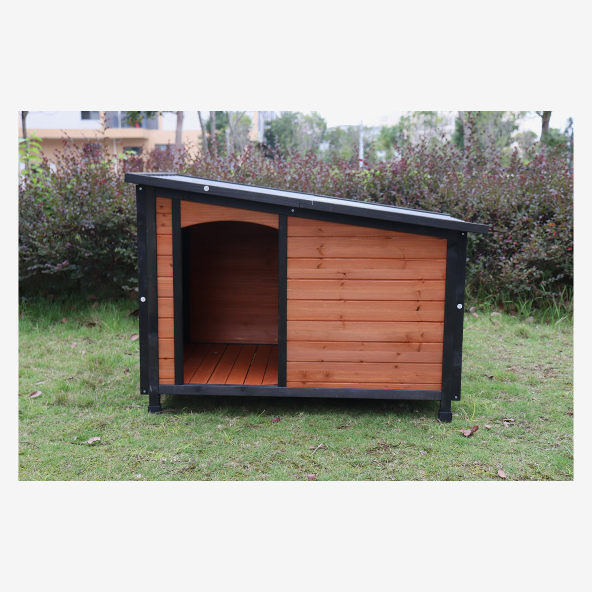 Ophelia & Co. 46"Dog House Outdoor & Indoor Wooden Dog Kennel for ...