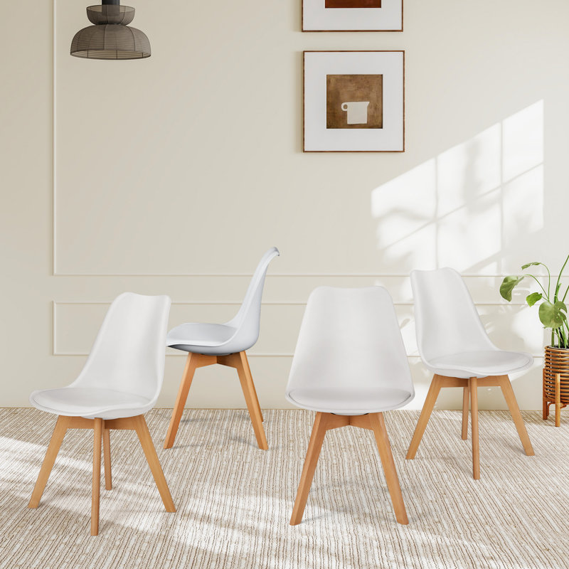 George Oliver Hayyim Modern Elegant Shell Dining Chair, Comfortable ...