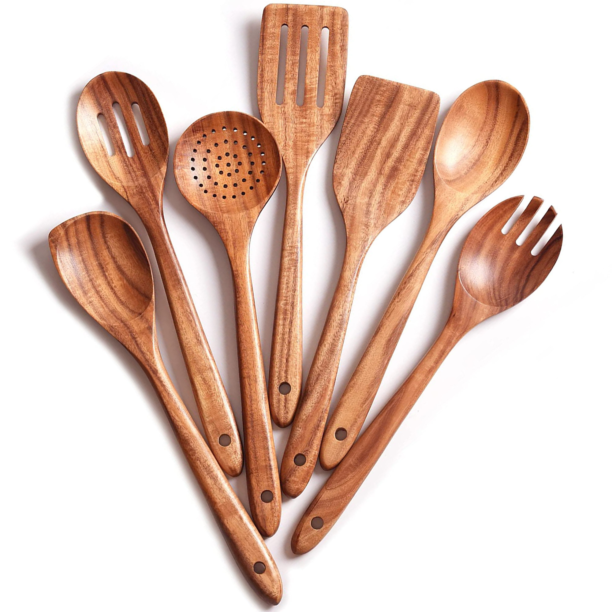 AIRPJ 7 - Piece Wood Cooking Spoon Set & Reviews - Wayfair Canada