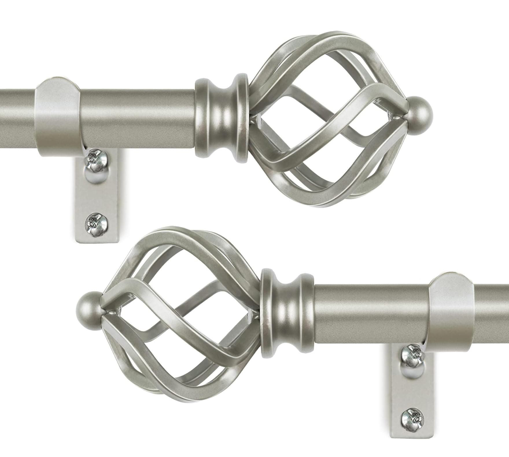 FULOFY Adjustable 3/4 - Inch Single Drapery Rods for 66 - 120 Inch ...