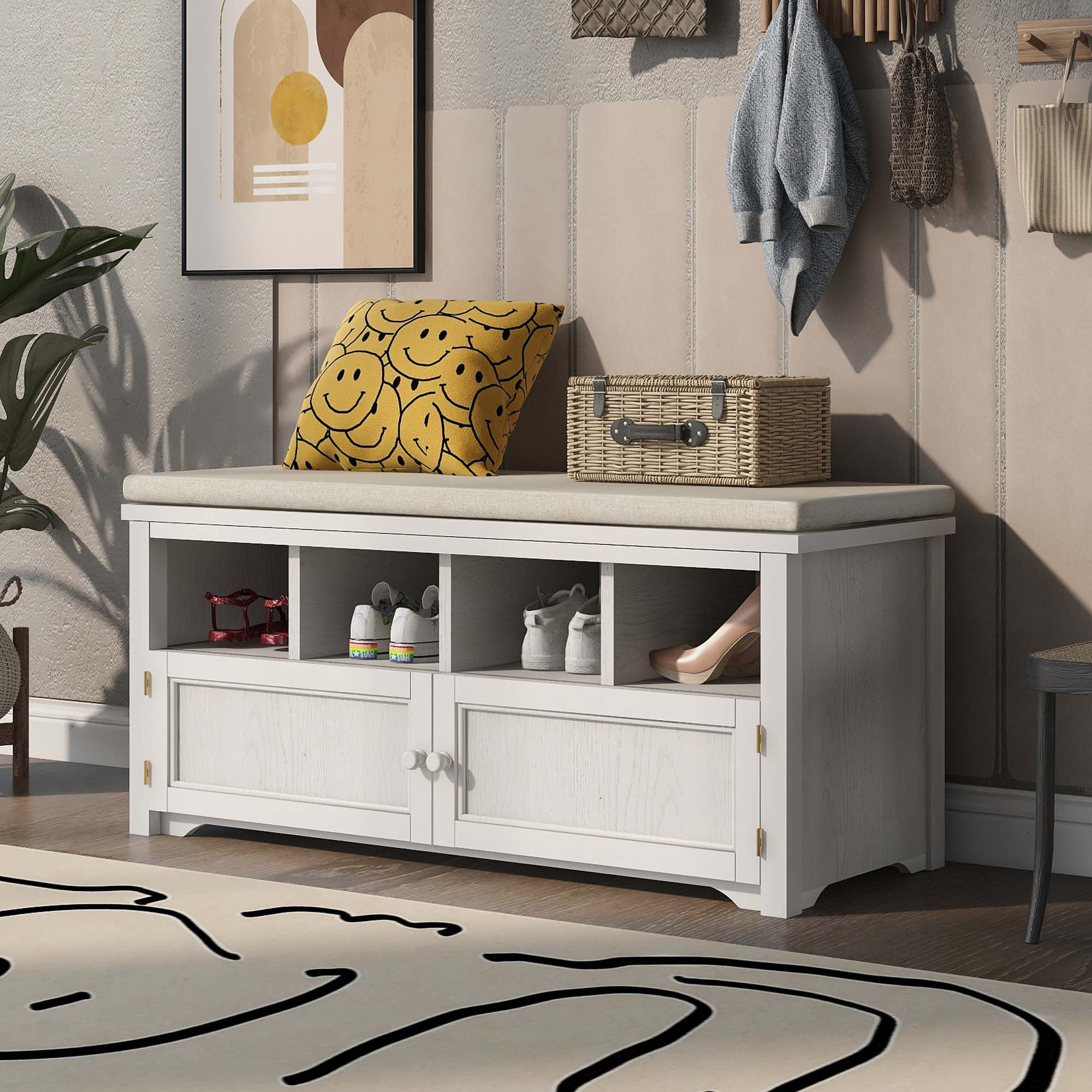 Red Barrel Studio® Reona Storage Bench, Entryway Bench & Reviews ...