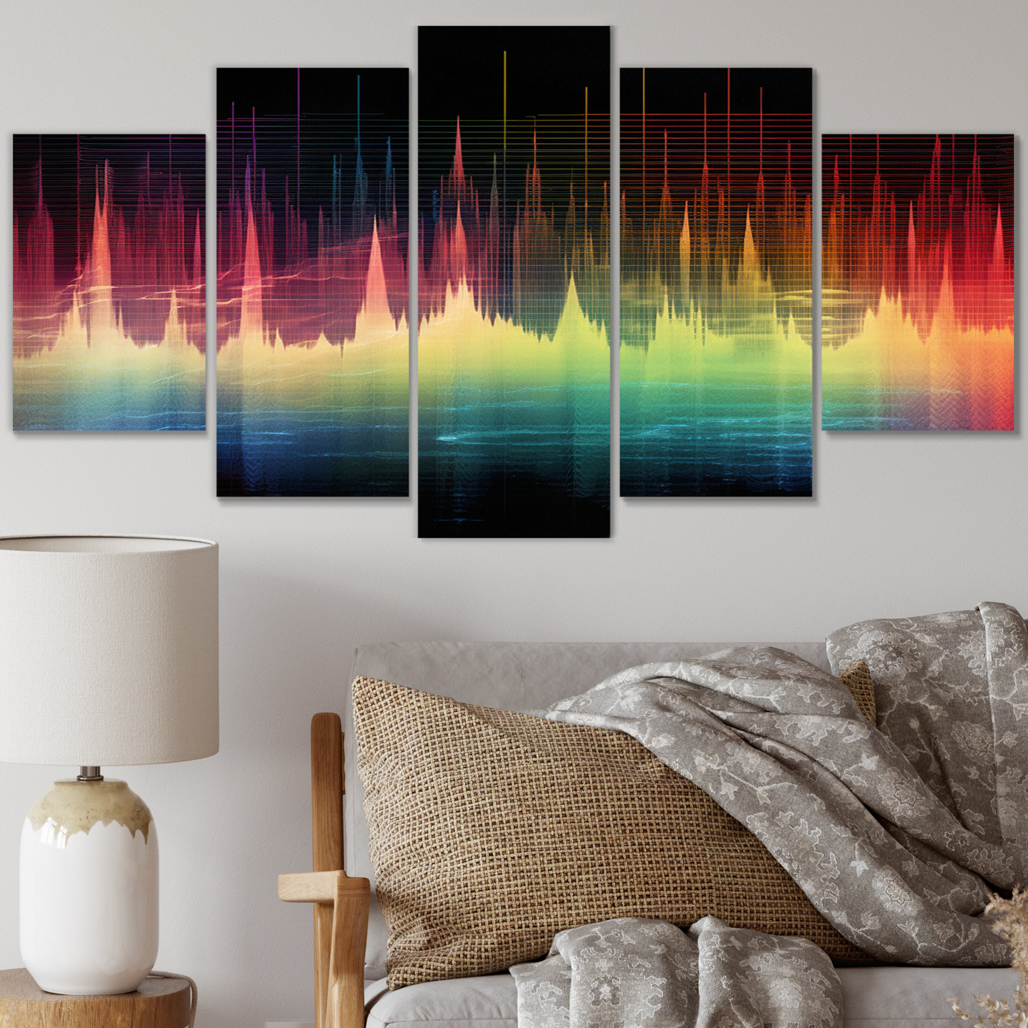 Ivy Bronx Sounds Of The Waves Spectogram - Abstract Shapes Wall Art ...