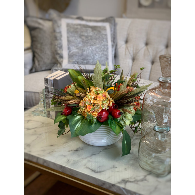 Creative Displays, Inc. Mixed Hydrangea And Fruit Floral Arrangement ...