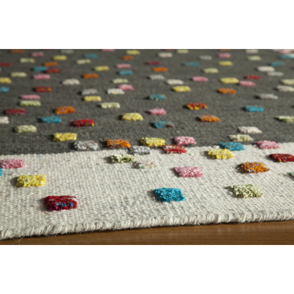 Isabelle & Max™ Virgil Geometric Handmade Flatweave Charcoal Area Rug ...