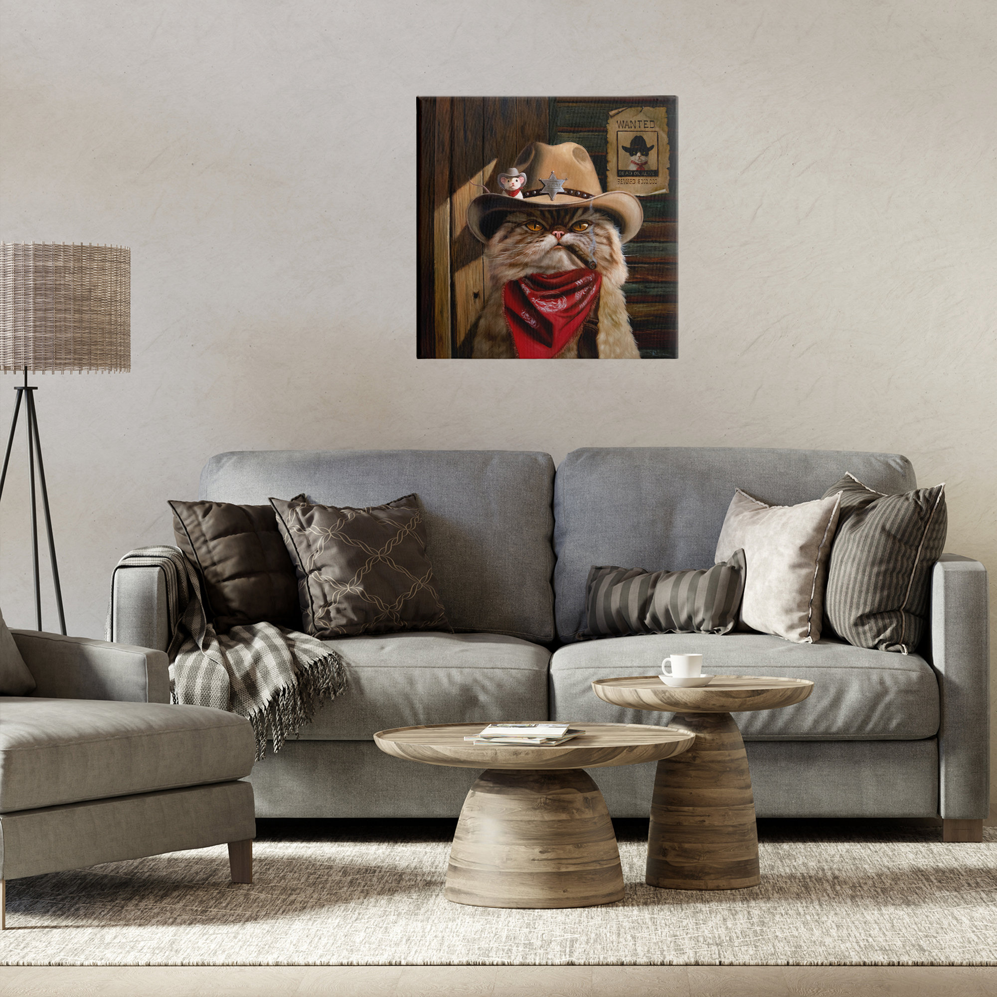 Ebern Designs Deputy Purrkins Cat Sheriff Canvas, design by Lucia ...