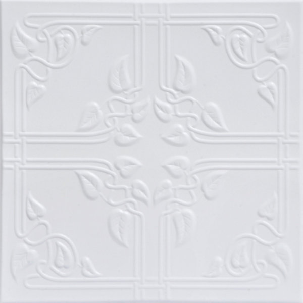A La Maison Ceilings Ivy Leaves 1.6 ft. x 1.6 ft. Polystyrene Glue-up ...