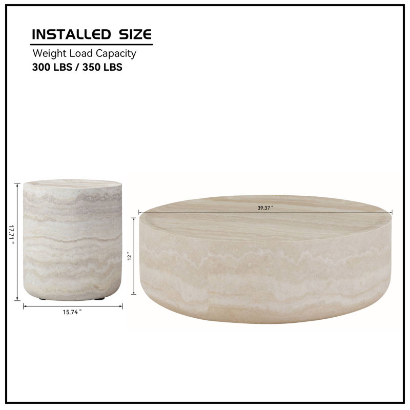 Brayden Studio® Round Coffee Table Set (Set Of 2) | Wayfair
