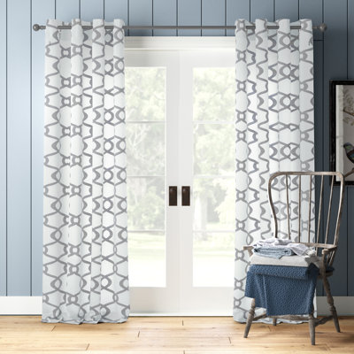 Winston Porter Caliese Polyester Semi-Sheer Curtain Pair & Reviews ...
