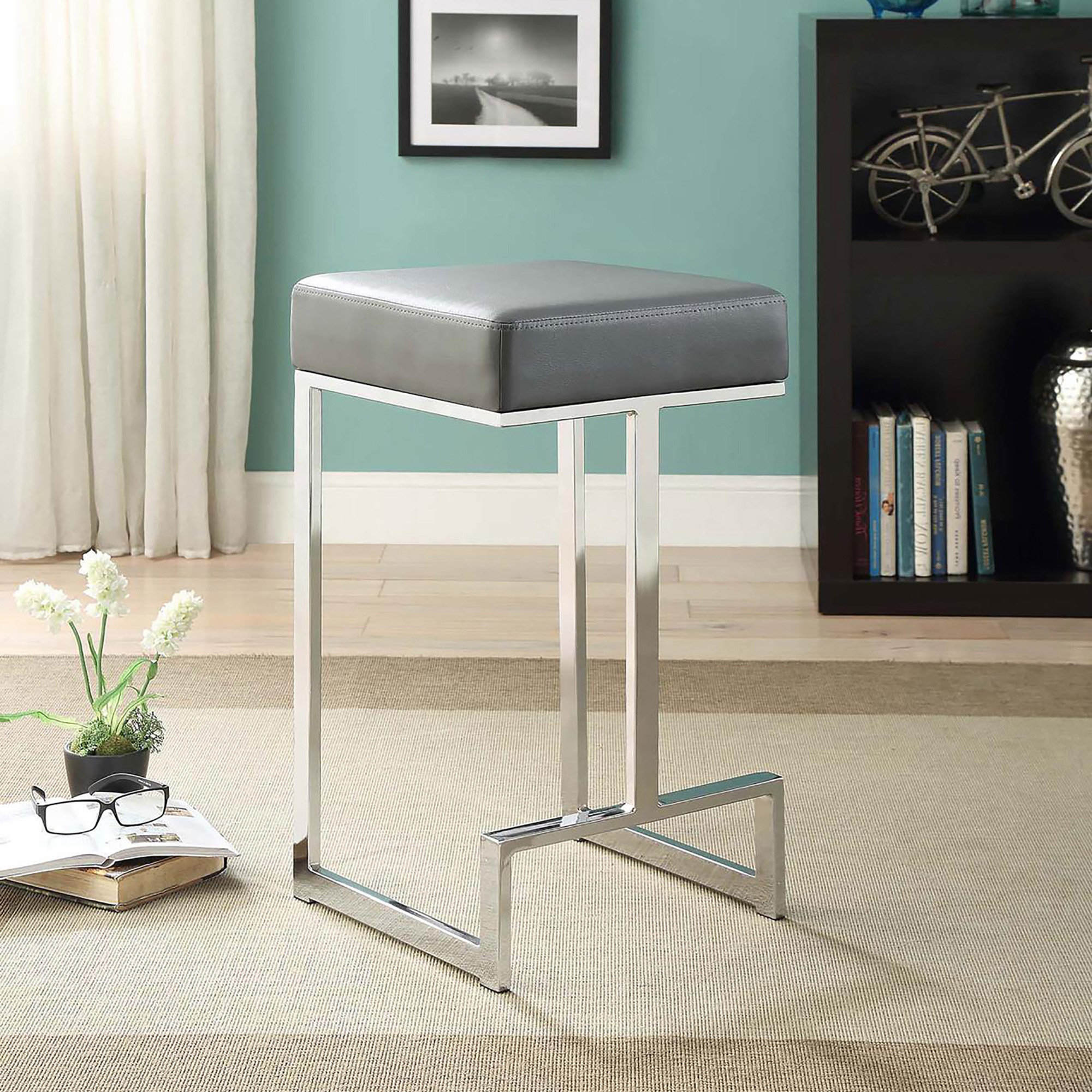 Ivy Bronx Upholstered Counter Height Stool | Wayfair