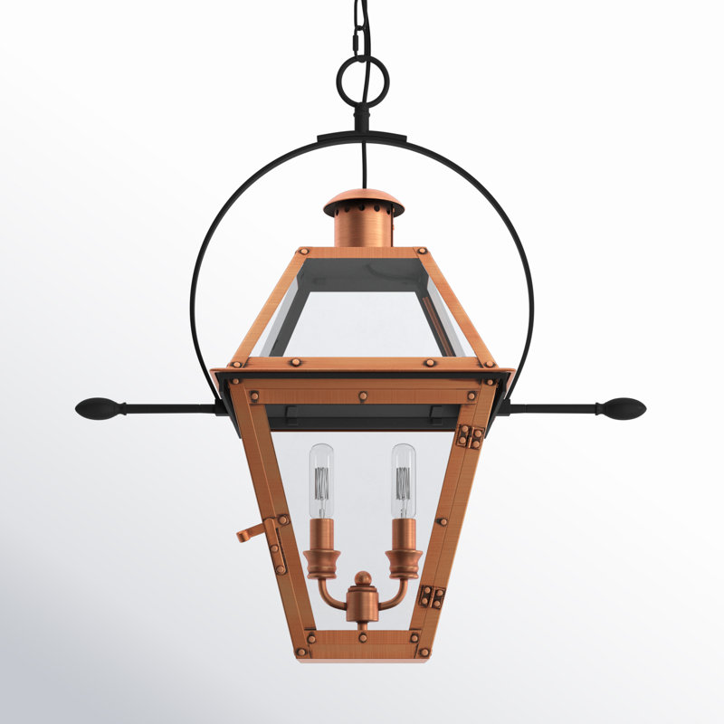 Birch Lane™ Amber 2 -Bulb 23.5" H Outdoor Hanging Lantern & Reviews ...
