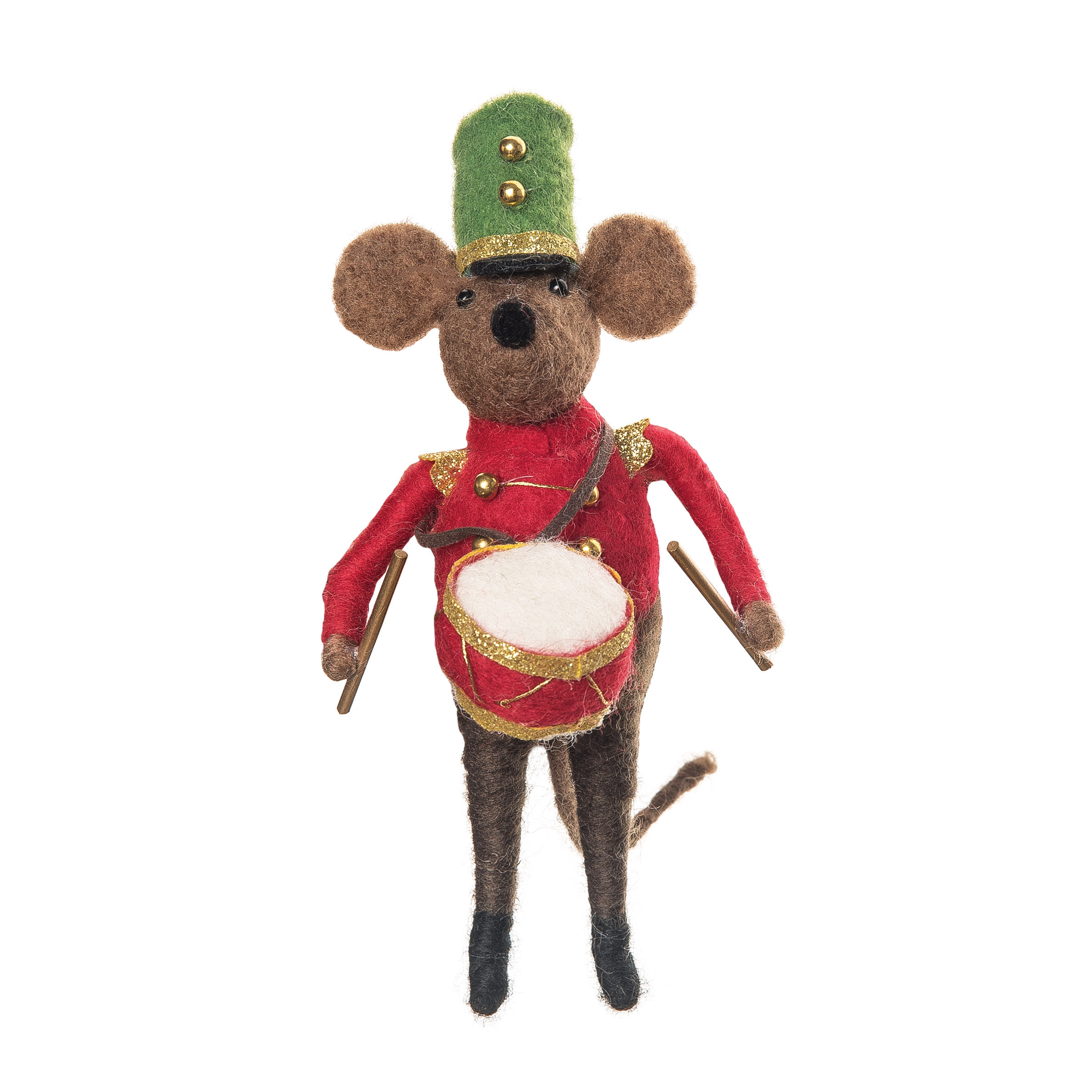 The Holiday Aisle® Mouse Drummer Fabric Figurine | Wayfair