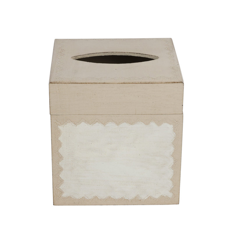 VIETRI Florentine Wooden Accessories Tan Tissue Box | Wayfair