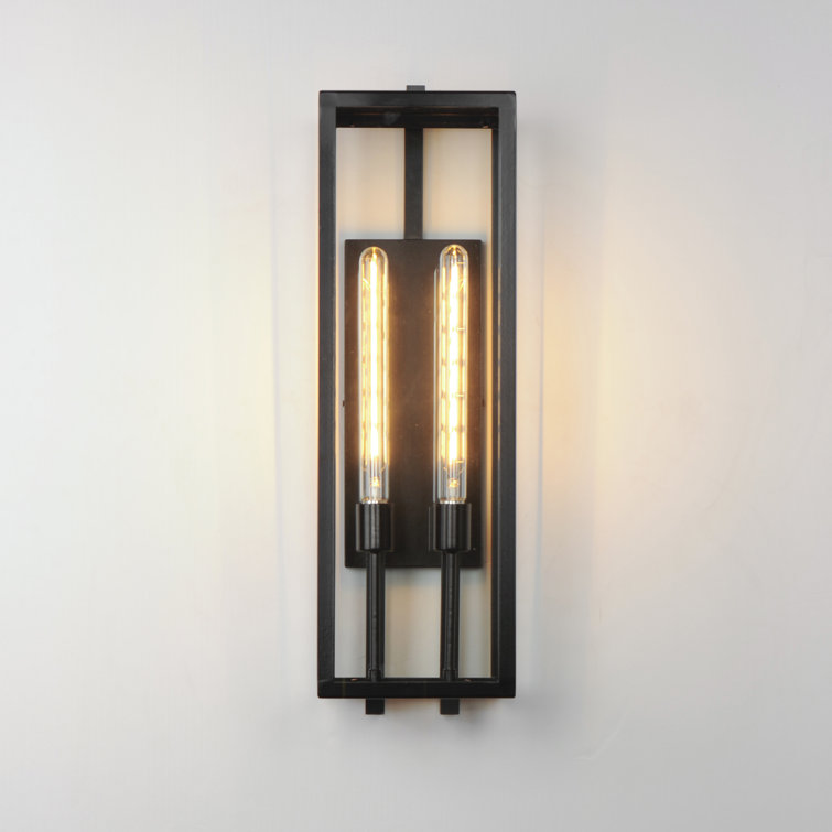 Briana 2 Light Rectangle Outdoor Aluminum Wall Light | Birch Lane