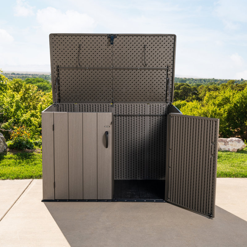 Lifetime 75 Cubic Feet High-Density Polyethylene (Plastic) Steel ...