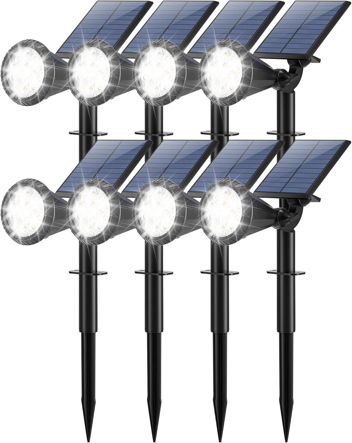 Orren Ellis Outdoor Waterproof IP65 Solar Lights 180° Adjustable Solar ...