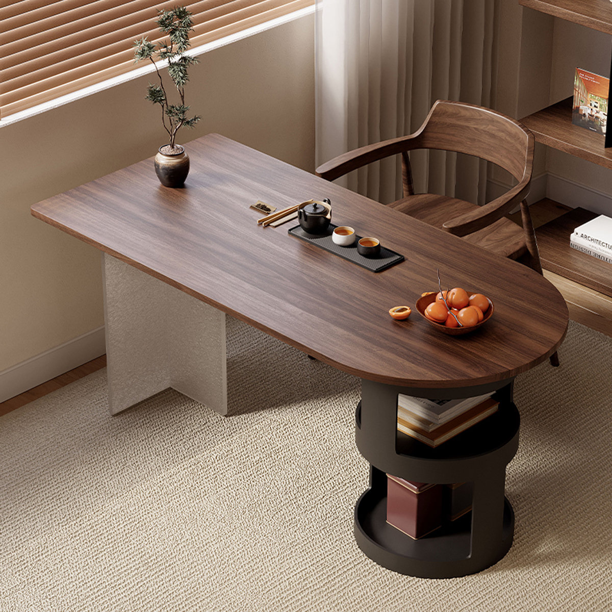 Wren Decors Walnut Specialty Solid Wood Desks | Wayfair