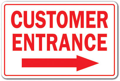SignMission Customer Entrance Right Arrow Sign | Wayfair