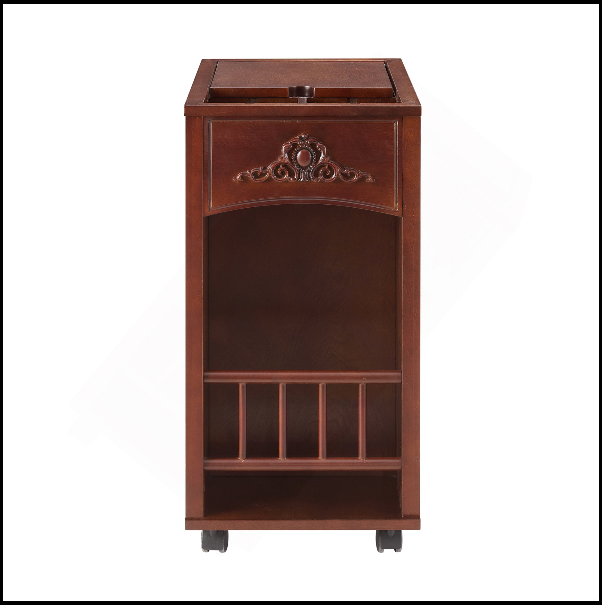 Alcott Hill Powered Traditional End Table With Charging Station, Narrow ...