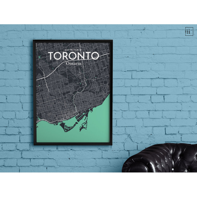 OurPoster.com Toronto City Map On Paper Print - Wayfair Canada