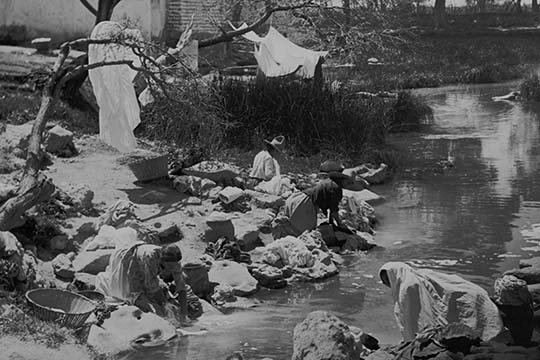 Buyenlarge Washing Clothing at Hot Springs in Mexico by Jackson ...