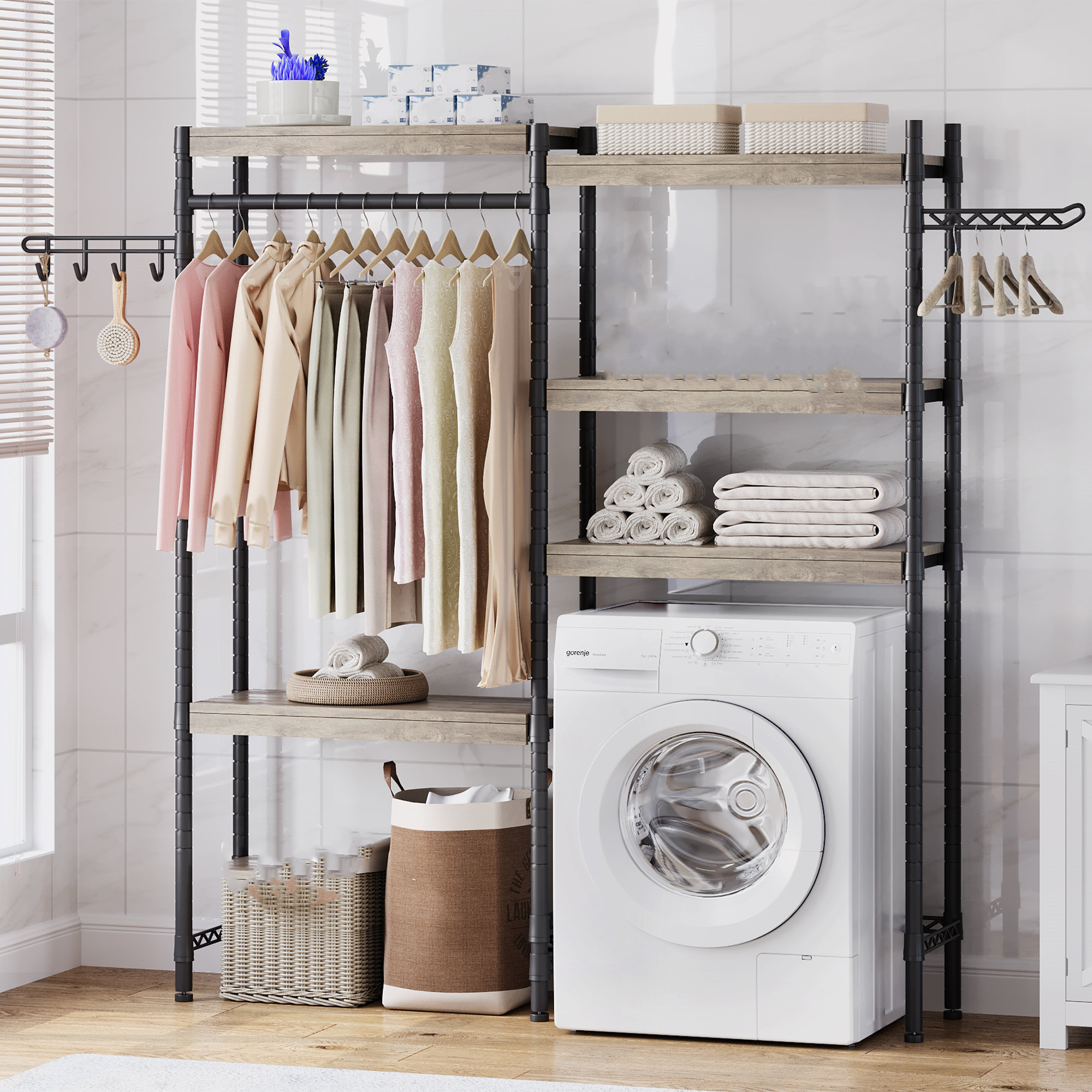 Espiron Optimum Clothes Drying Rack Over The Washer and Dryer Storage ...