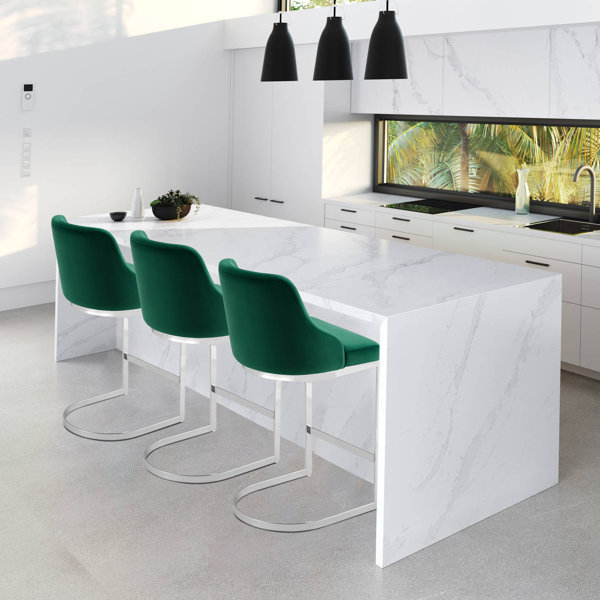 Orren Ellis Graviel 25.8" Upholstered Counter Stool & Reviews | Wayfair