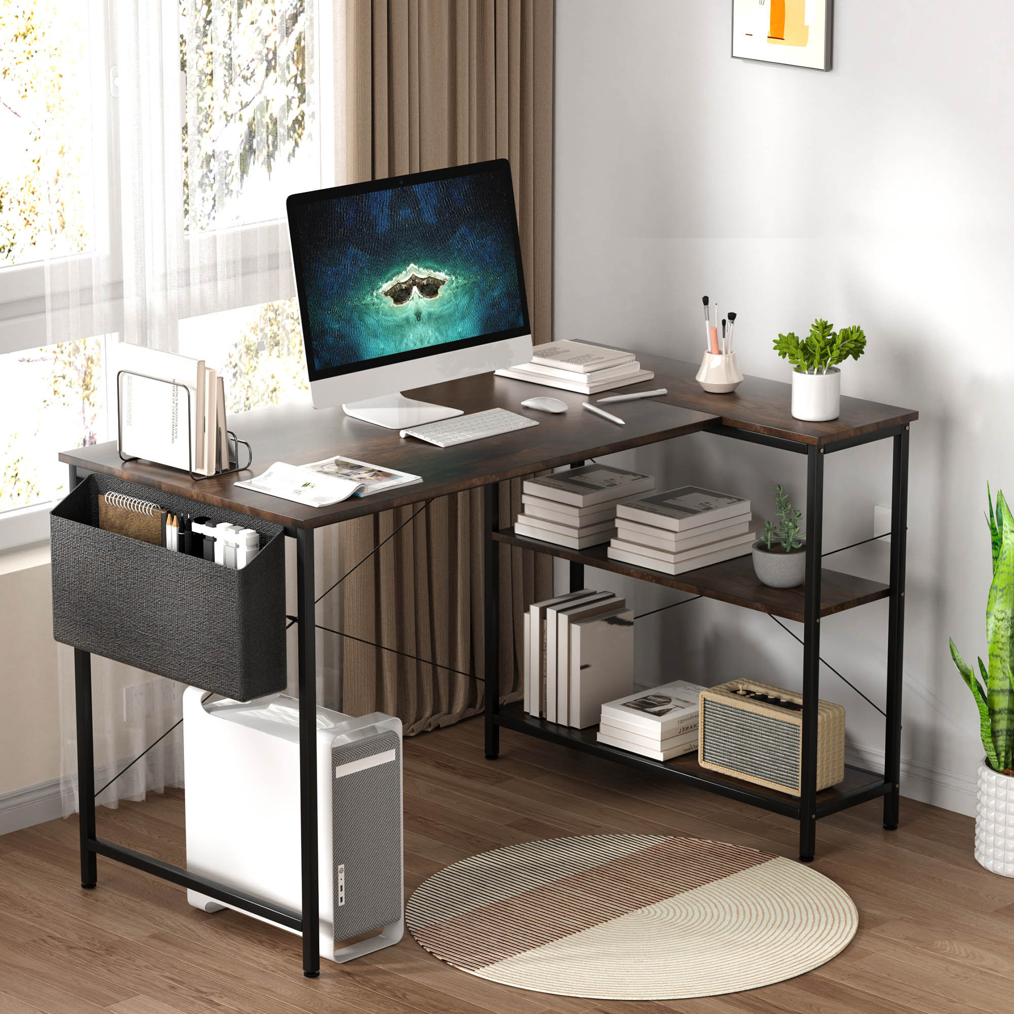 Borough Wharf Alaz L-Shape Computer Desk | Wayfair.co.uk