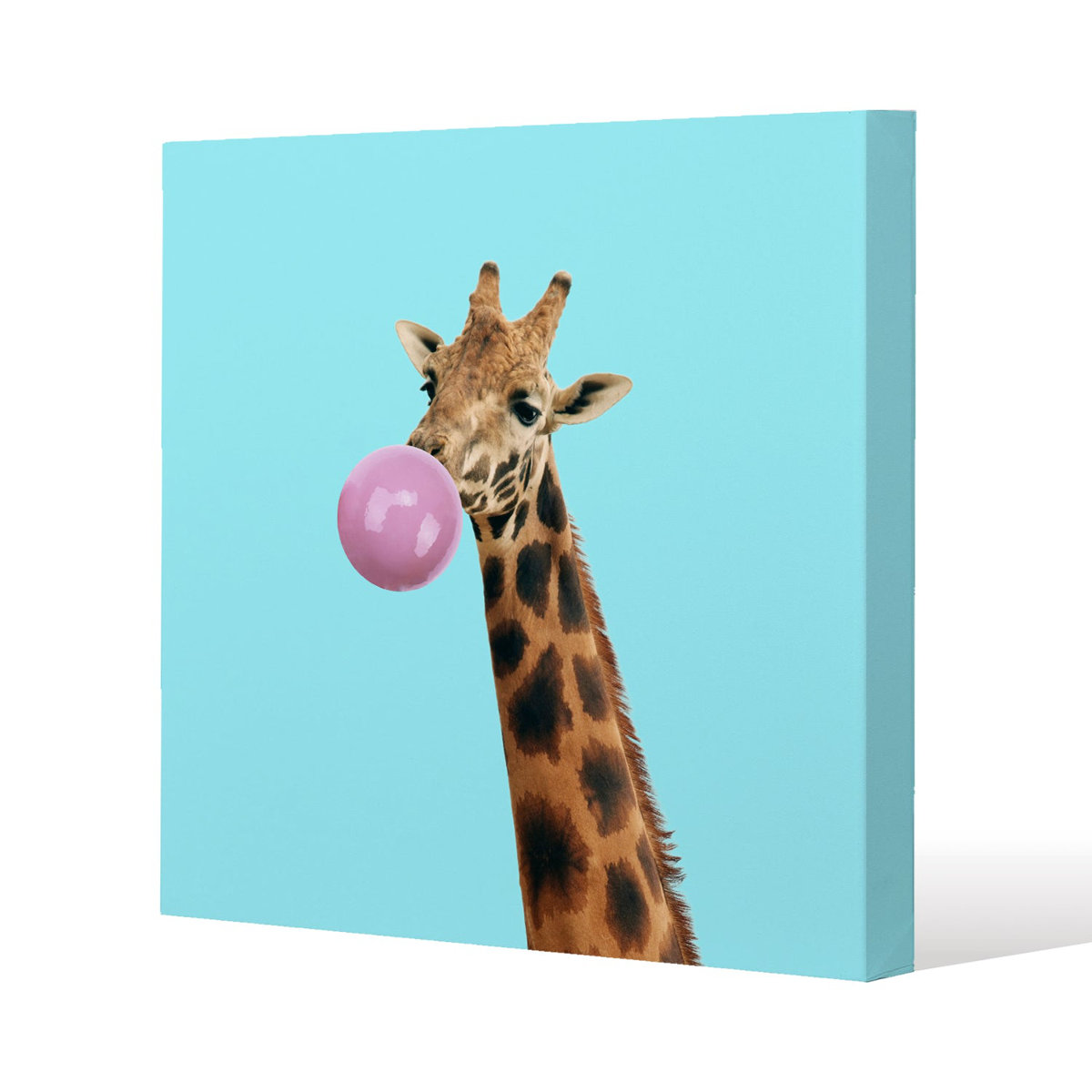 Metro Lane bubble gum on color background Slim Style Canvas Print ...
