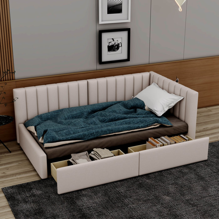 Ebern Designs Levorne Upholstered Platform Storage Bed | Wayfair