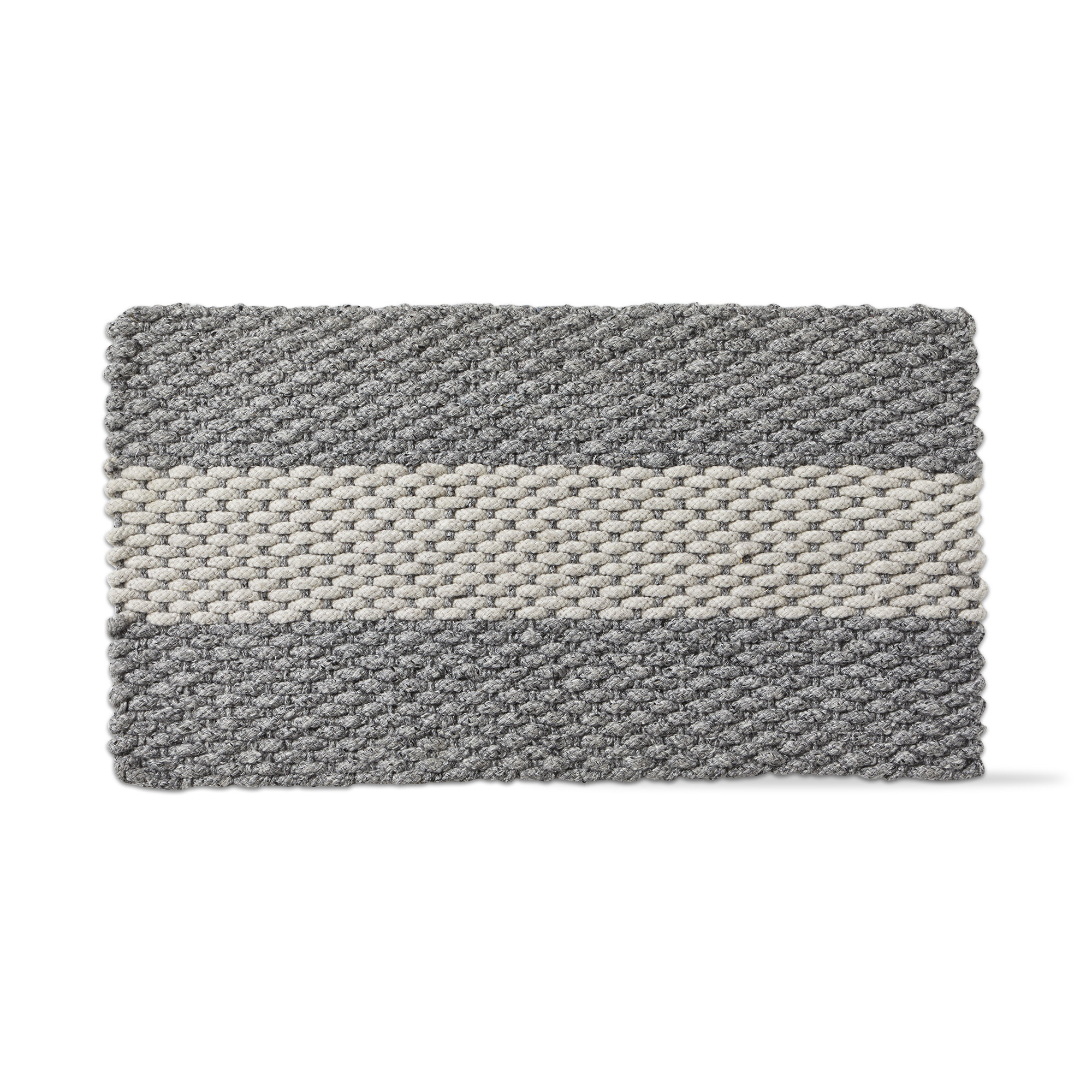 Beachcrest Home™ Dewalt 18" x 30" Handwoven Doormat Gray Stripes ...