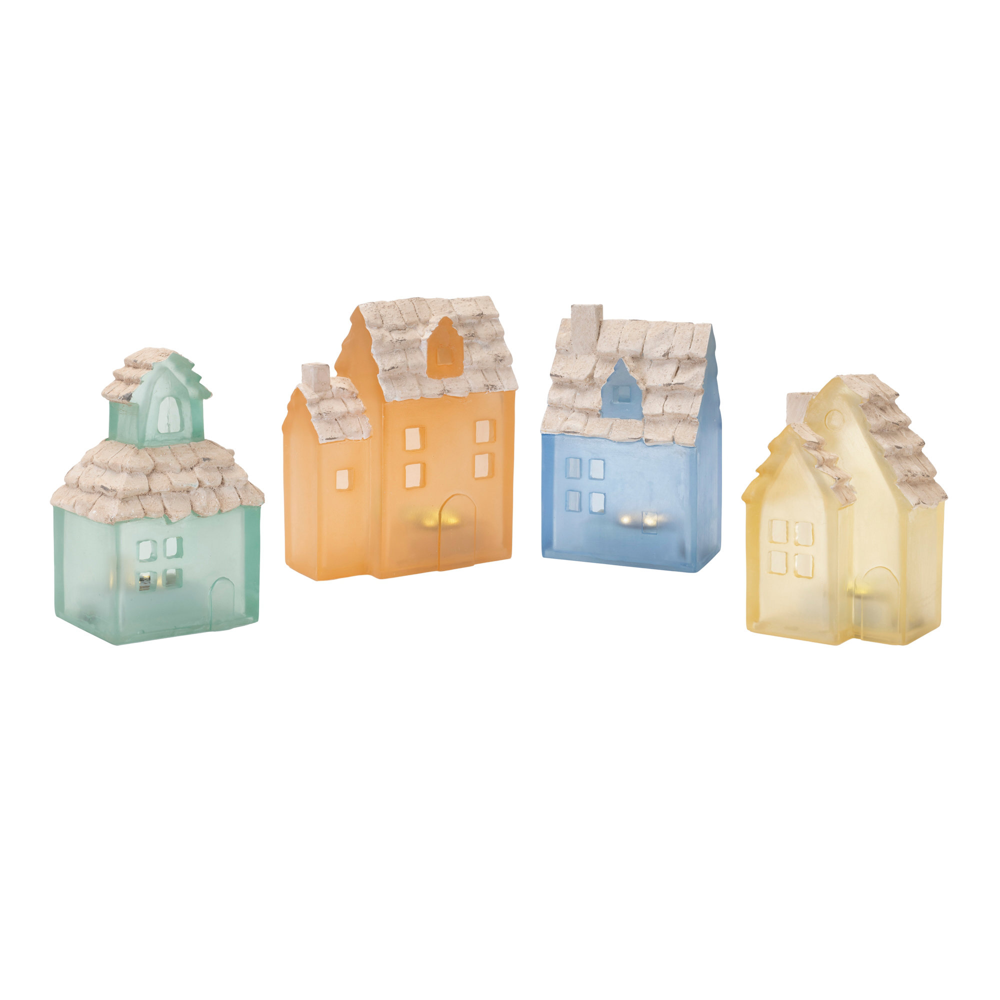 Dovecove Beach Glass House Decor (Set of 4) | Wayfair