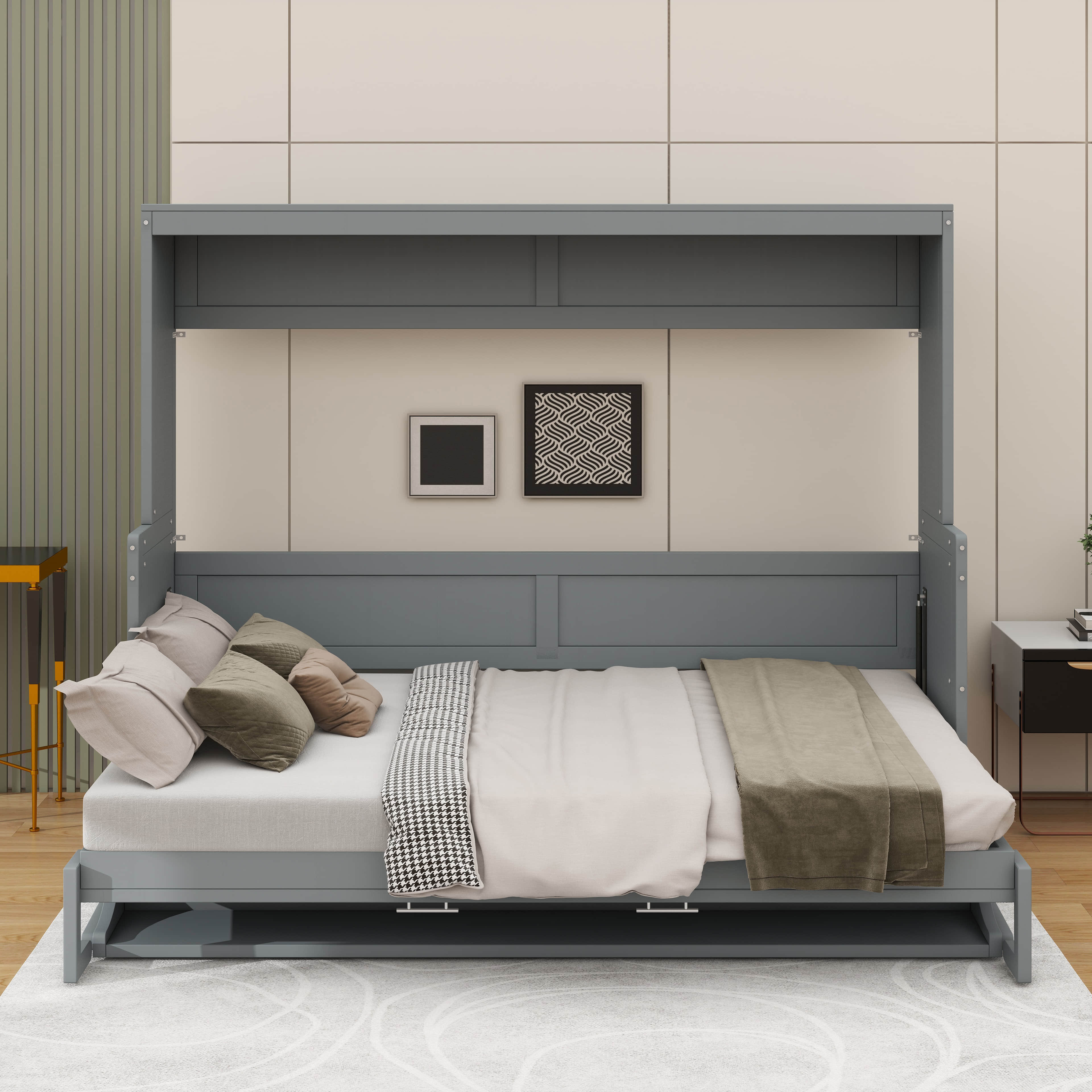 Latitude Run® Sleek Murphy Bed With Smooth Hydraulic Lift And Versatile ...