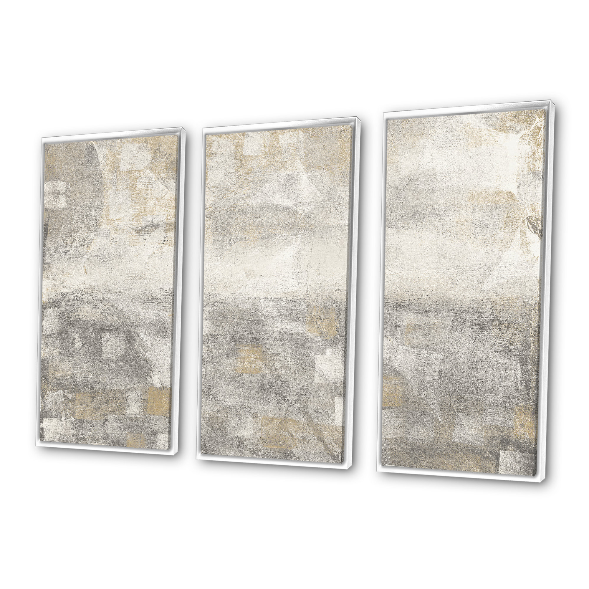 Design Art Gray Abstract Watercolor - Modern & Contemporary Framed ...