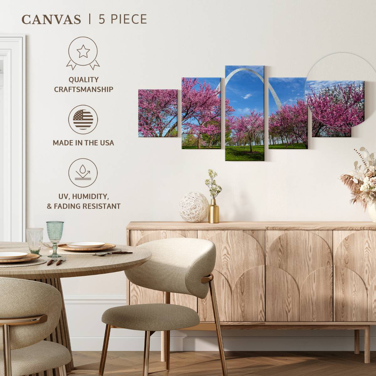Ebern Designs Gateway Arch Cherry Blossoms | Wayfair